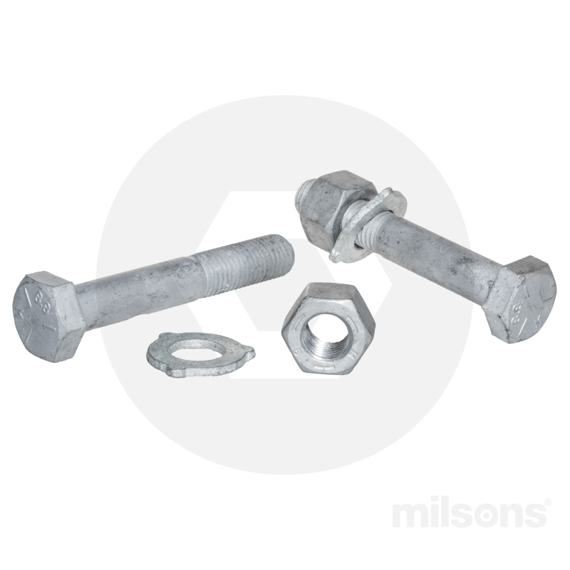 K0HSFG BOLT/NUT/WASHER CL8.8 M16x100 GAL | Milsons