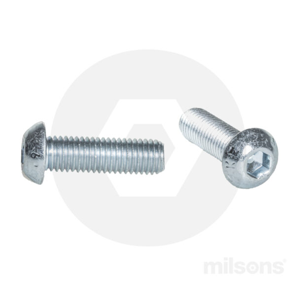 BUTTON HEAD SOCKET SCREW M4x10 ZINC | Milsons