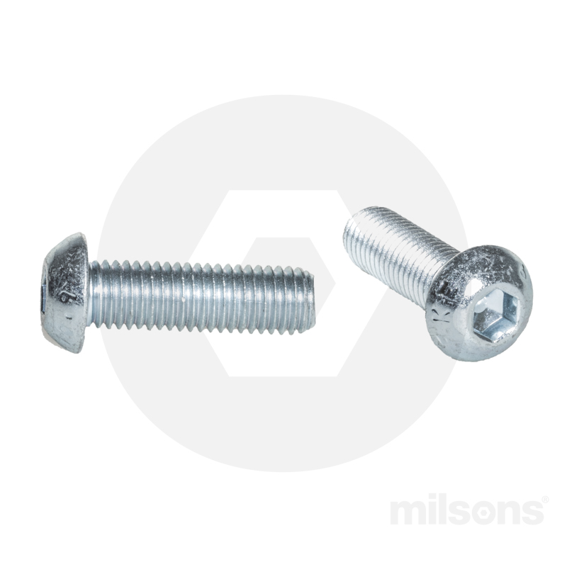 BUTTON HEAD SOCKET SCREW M6x30 ZINC | Milsons