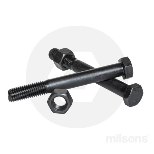 BOLT/NUT MILD STEEL M16x160 BLACK | Milsons