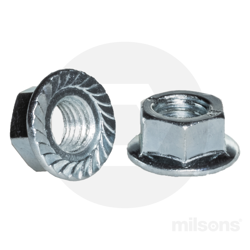 SERRATED FLANGE NUT M10 ZINC | Milsons