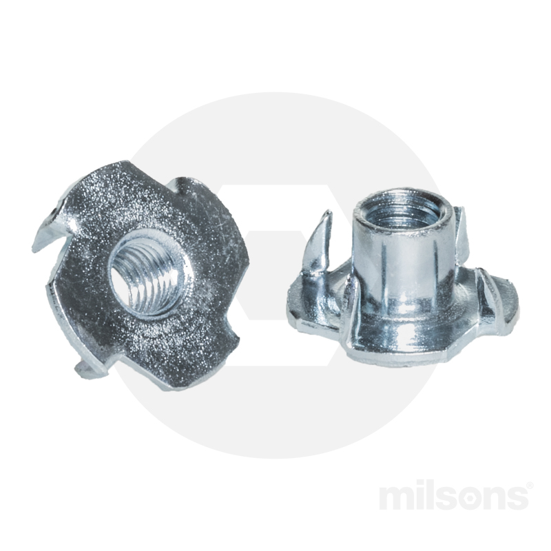 TEE NUT 4 PRONG M8 ZP | Milsons