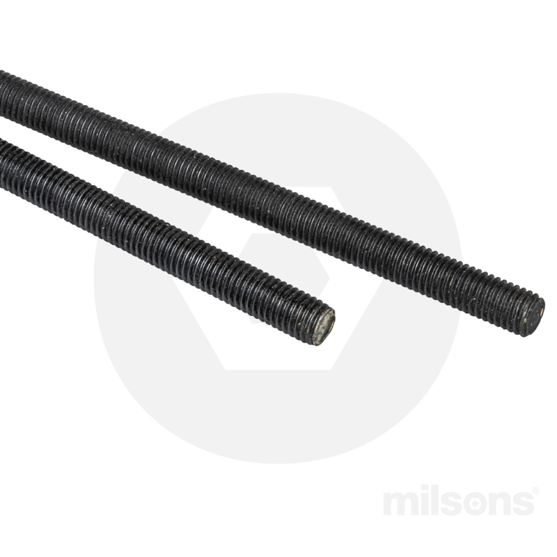 THREADED ROD CL8.8 M10x1m BLACK | Milsons