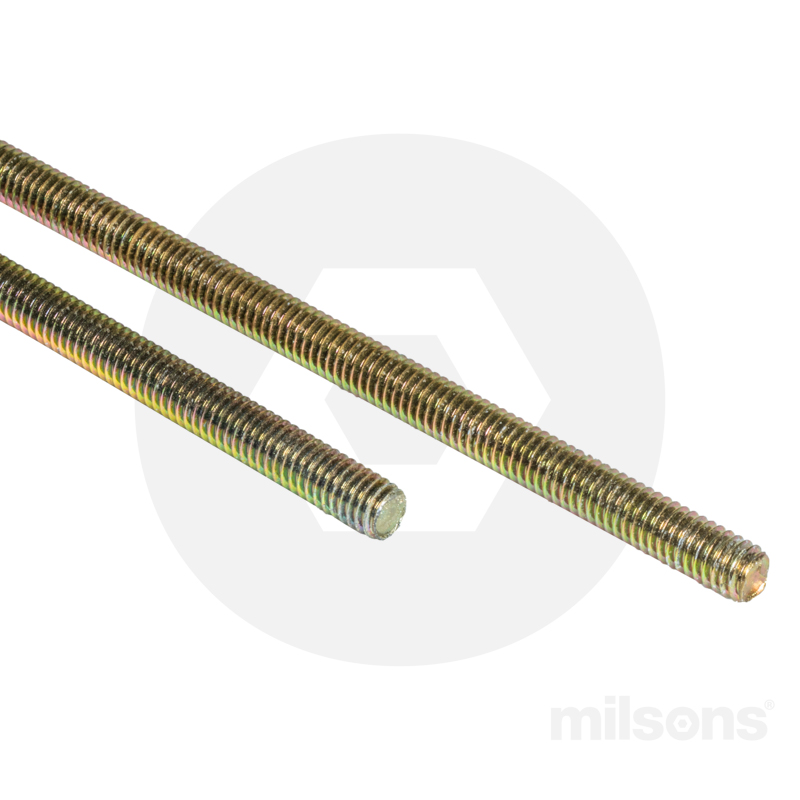 THREADED ROD CL8.8 M12x1m YZP | Milsons