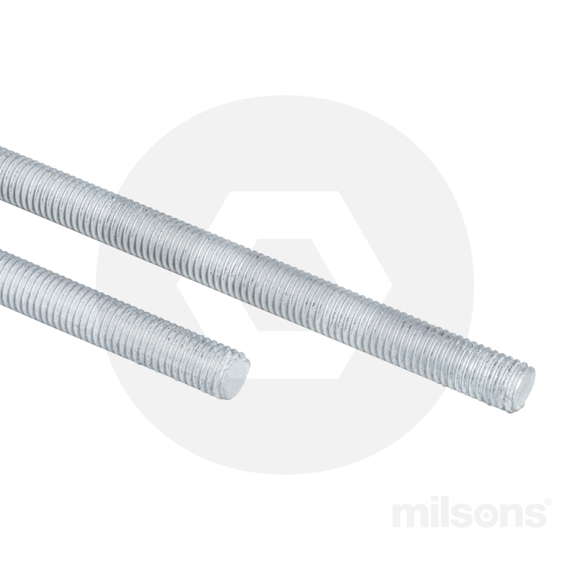 THREADED ROD CL8.8 M42x1m GALV | Milsons