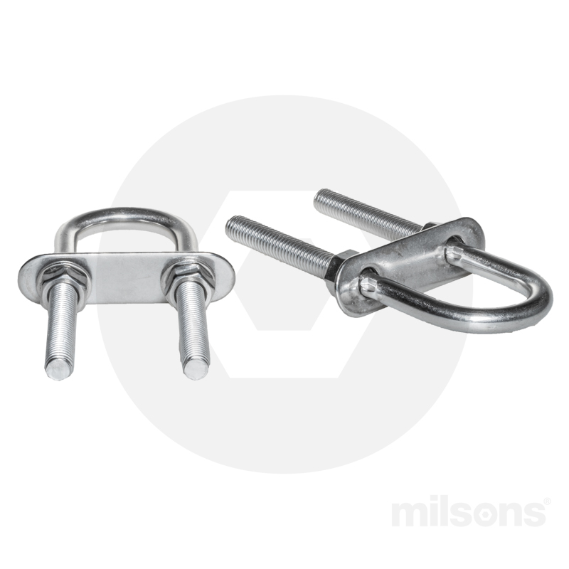 U BOLT NUT&WASHER SS316 M8x80 | Milsons