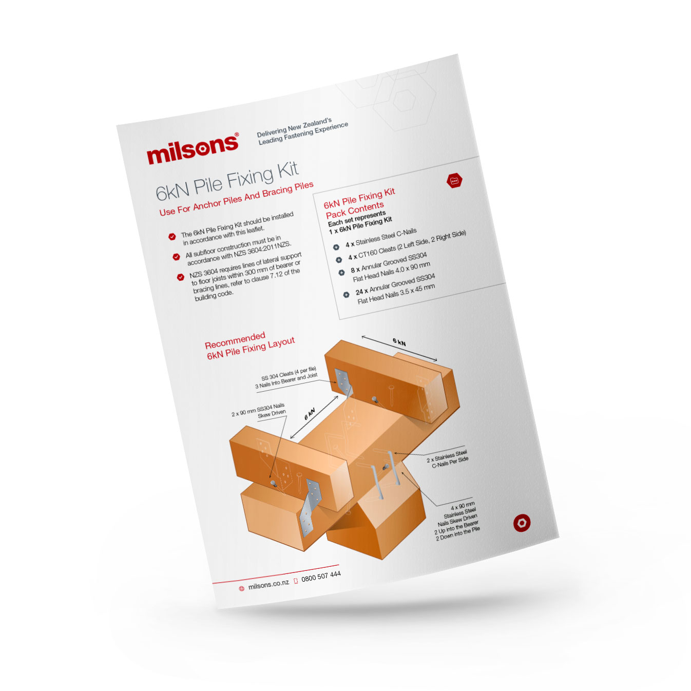 6kN Pile Fixing Kit | Milsons