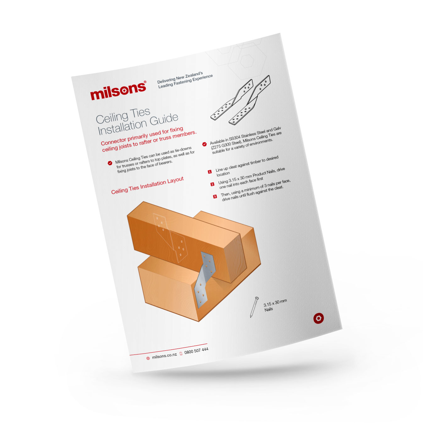 Ceiling Ties Installation Guide | Milsons