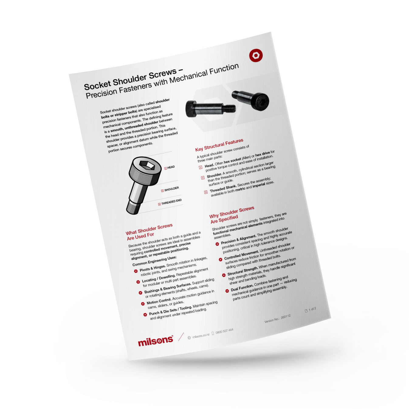 Guide to Socket Shoulder Screws | Milsons